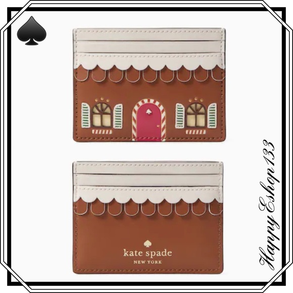 kate spade | Accessories | Kate Spade Small Gingerbread House Card ...
